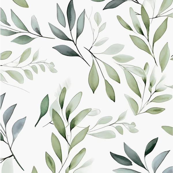 Green Sage Olive Leaf Contact Paper Removable Peel and Stick Wallpaper ...