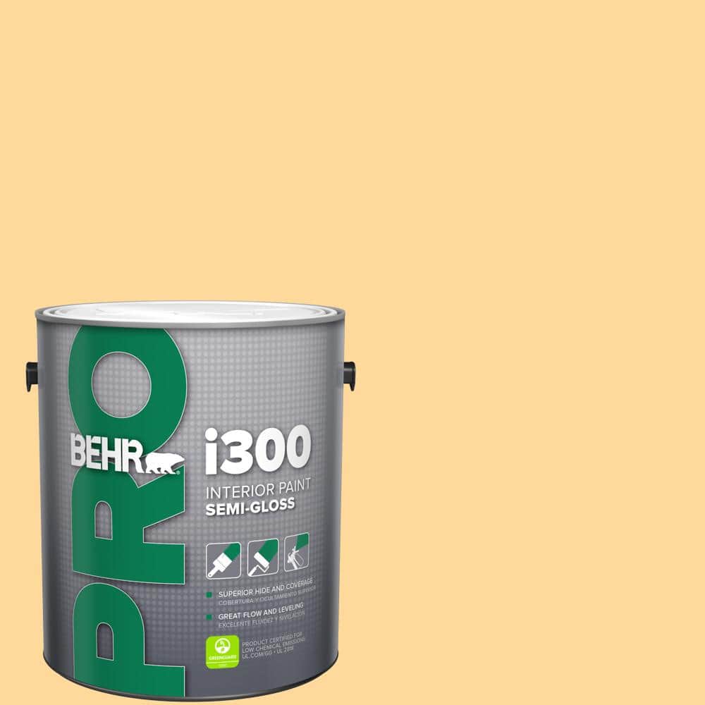 BEHR PRO 1 gal. #P250-3 Marsh Marigold Semi-Gloss Interior Paint ...