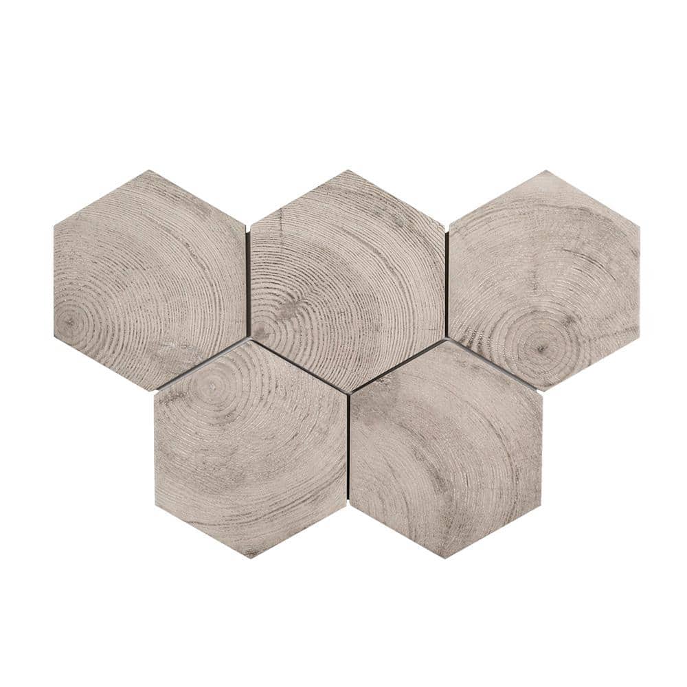 Jeffrey Court Cabin Fever 7 in. x 8 in. x 9mm Porcelain Floor /Wall ...