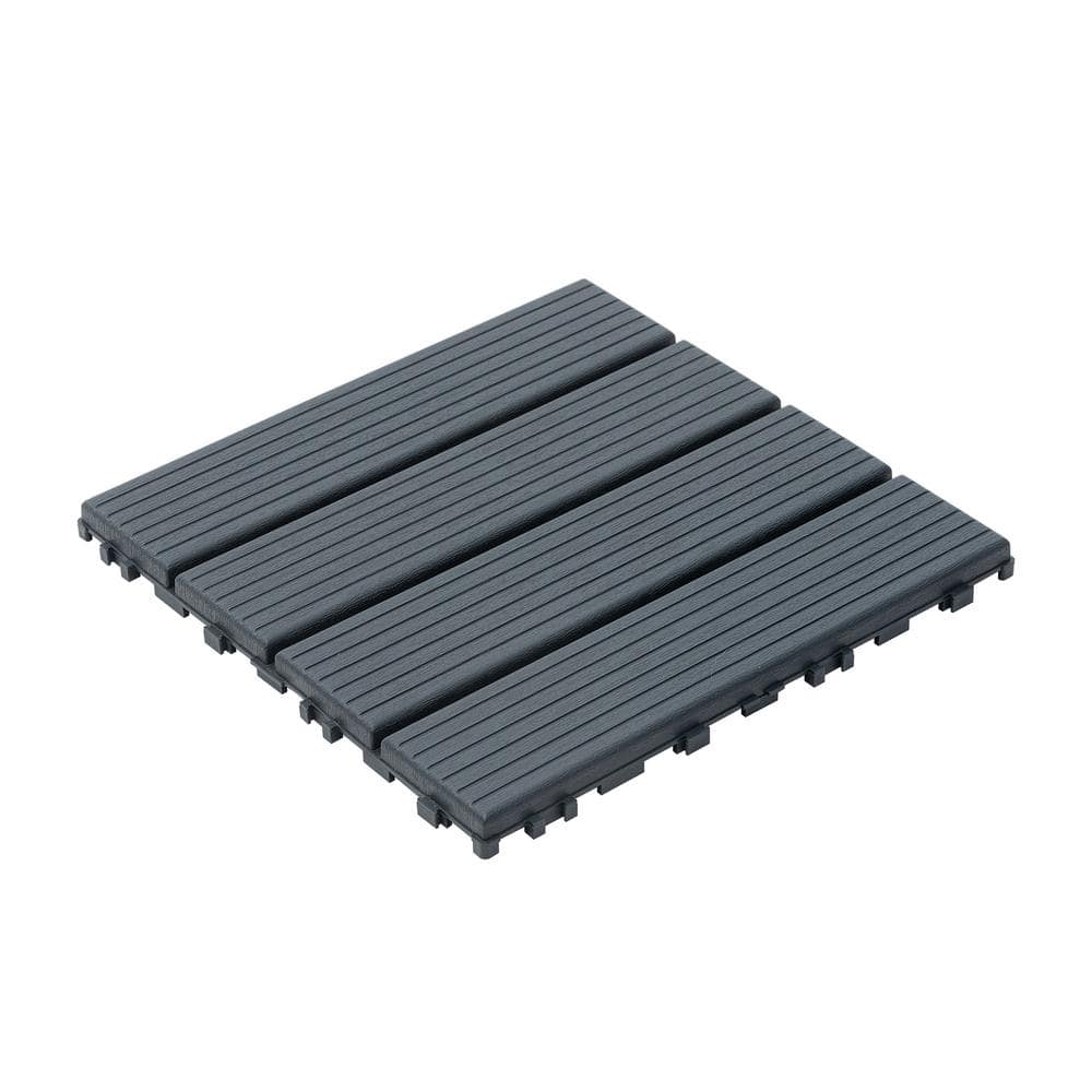 GOGEXX 1 ft. W x 1 ft. L Outdoor Striped Square PVC Drainage ...