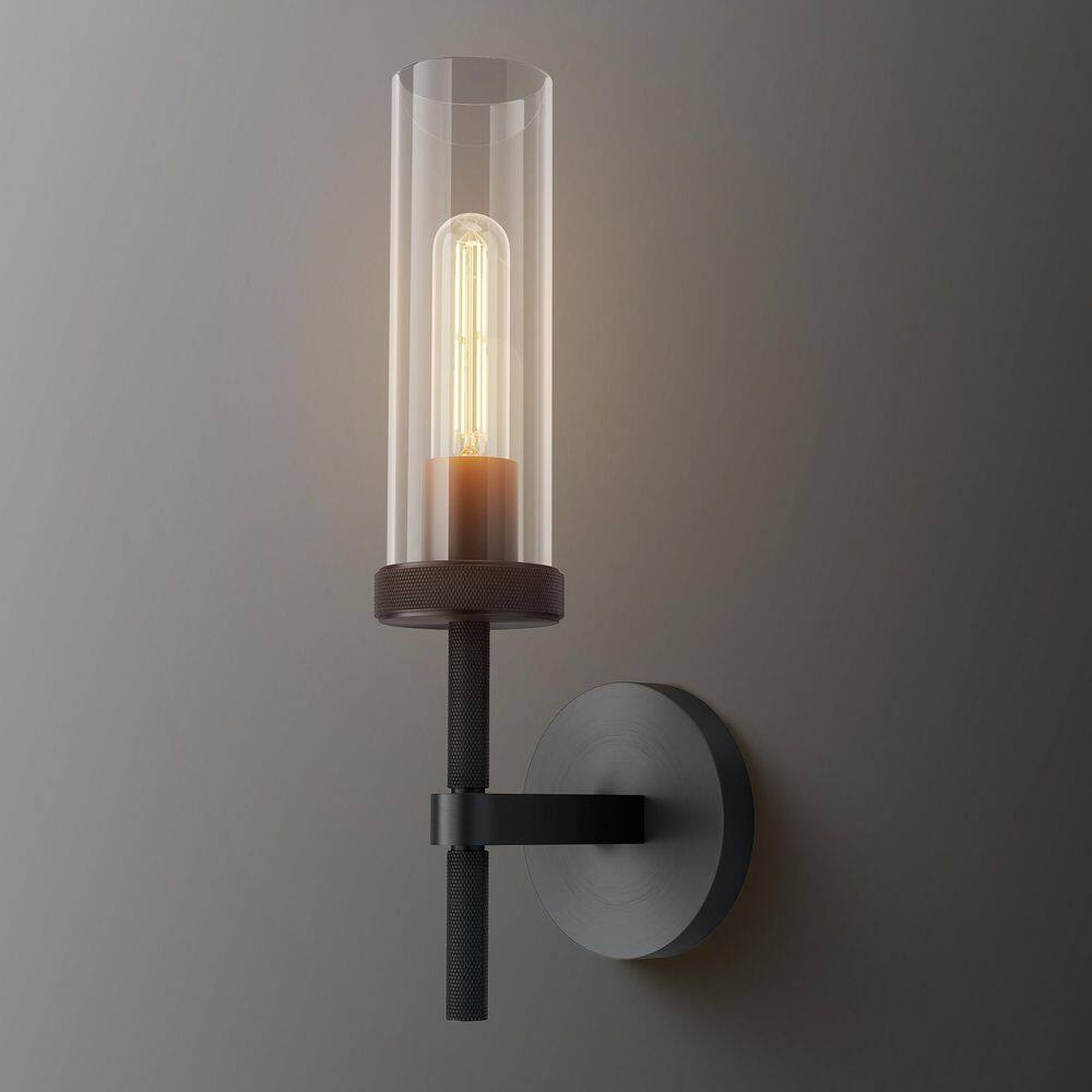 Gleam Flare 14 in. 1-Light 1-Piece Gold Wall Sconce, Modern Wall ...