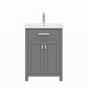 Water Creation Myra 24 in. W x 18 in. D Bath Vanity in Cashmere Grey ...