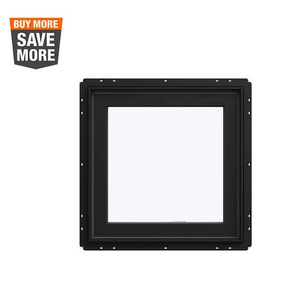 JELD-WEN 24 in. x 24 in. W-5500 Right-Hand Casement Wood Clad Window ...