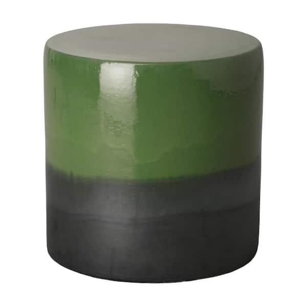 Emissary Stout 2-Tone Green Apple Round Ceramic Garden Stool 12138GA ...