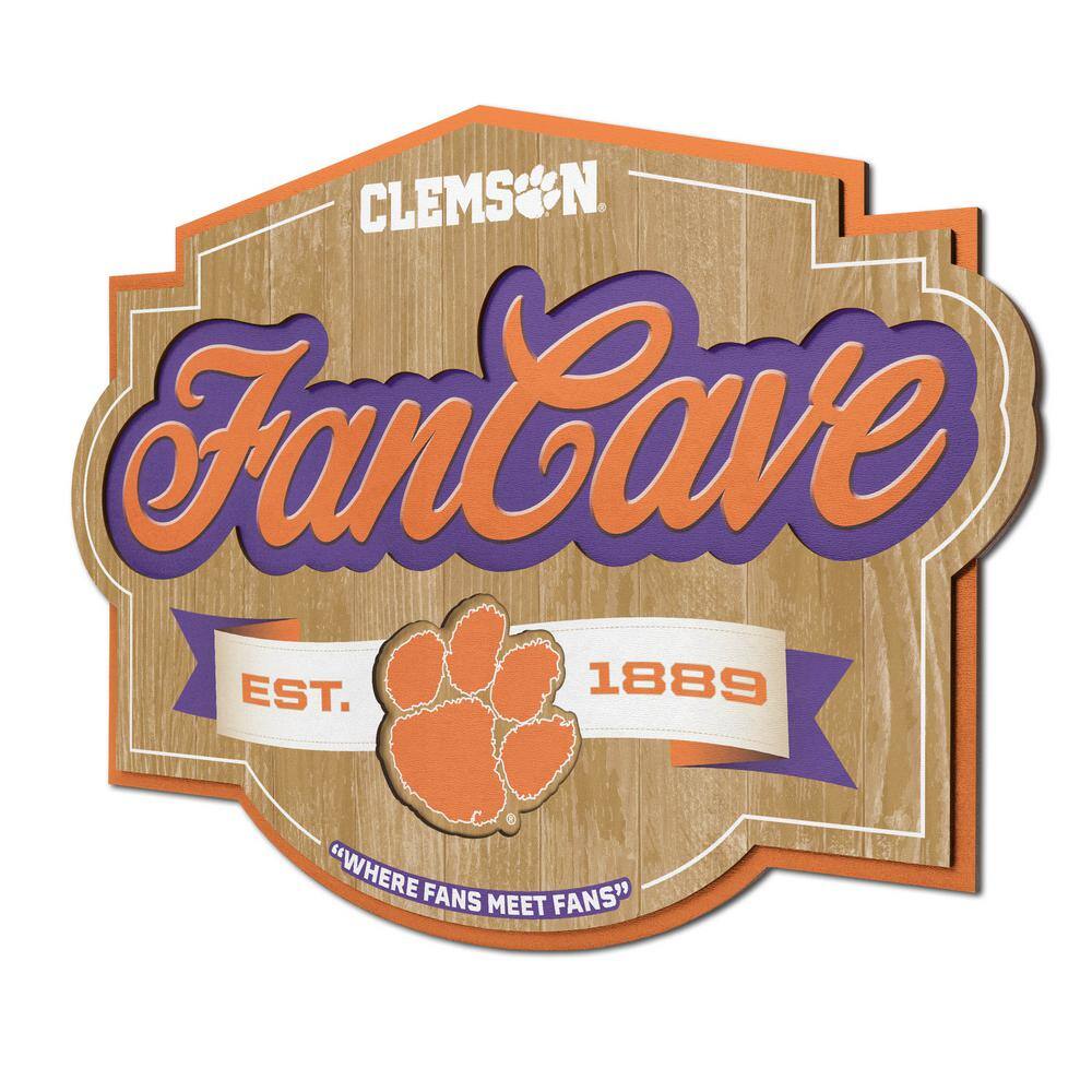 YouTheFan NCAA Clemson Tigers Fan Cave Decorative Sign 1902694 - The ...