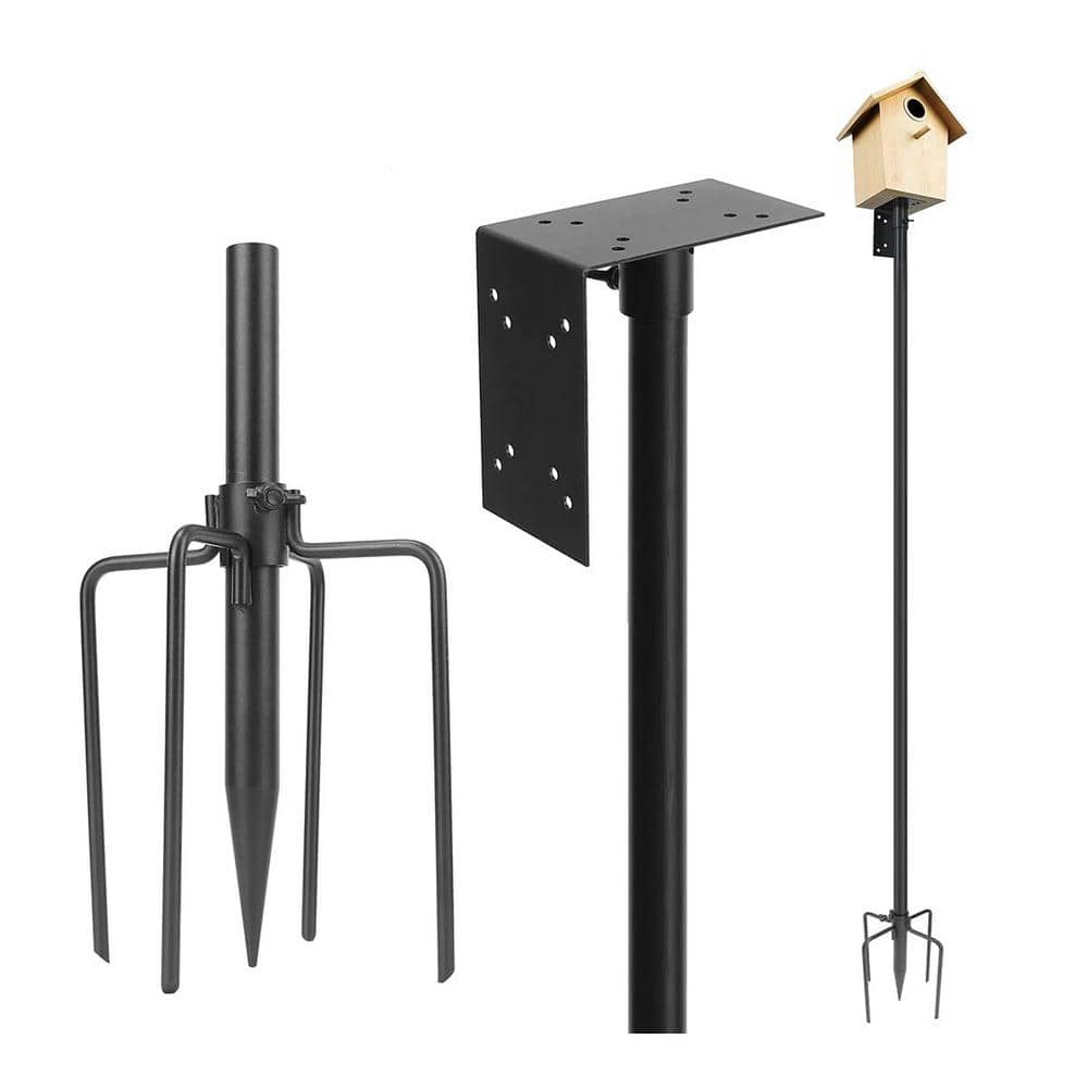 Oyezvary 78.7 in. Height Adjustable Bird House Pole Kit Heavy-Duty Bird ...
