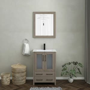 Vanity Art Brescia 24 in. Single Sink Freestanding Blue Bathroom Vanity ...