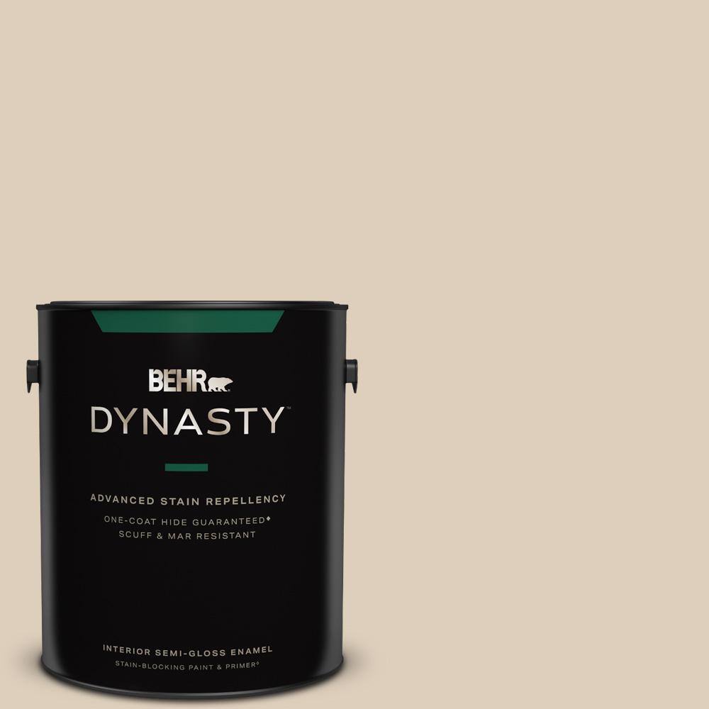 BEHR DYNASTY 1 gal. #MQ3-11 Dainty Lace One-Coat Hide Semi-Gloss Enamel ...