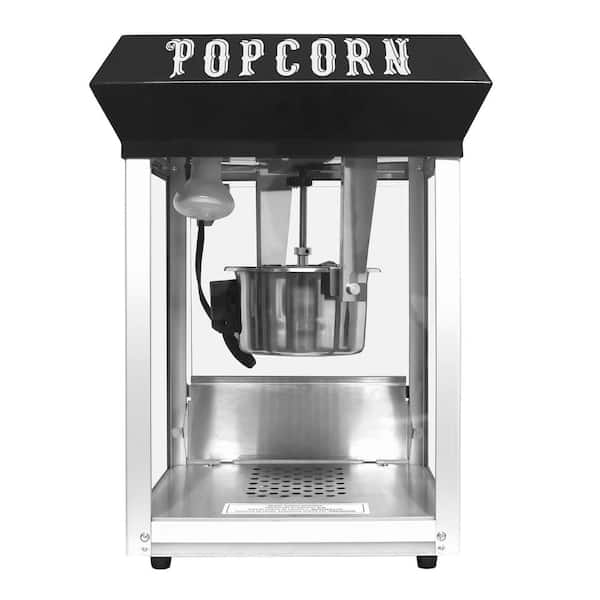 Bar Style 600 W 6 oz. Black Hot Air Popcorn Machine with Stand HT09 ...