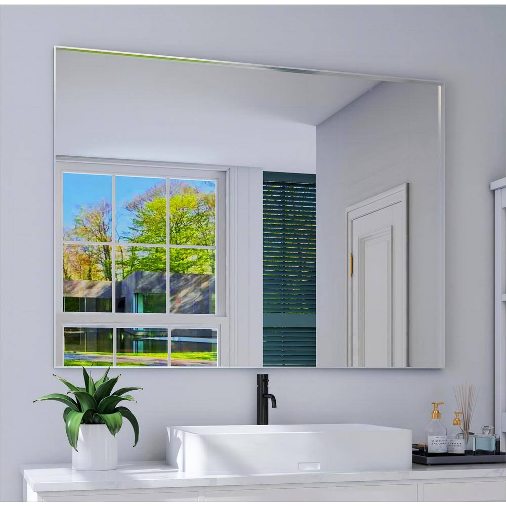 TOOLKISS 48 in. W x 36 in. H Rectangular Aluminum Framed Wall Bathroom ...