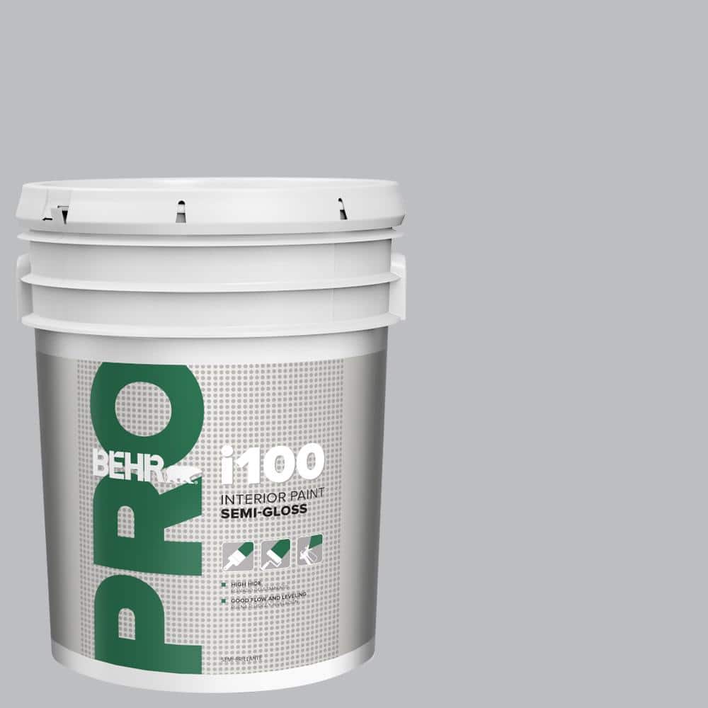 BEHR PRO 5 gal. #N530-3 High Speed Access Semi-Gloss Interior Paint ...