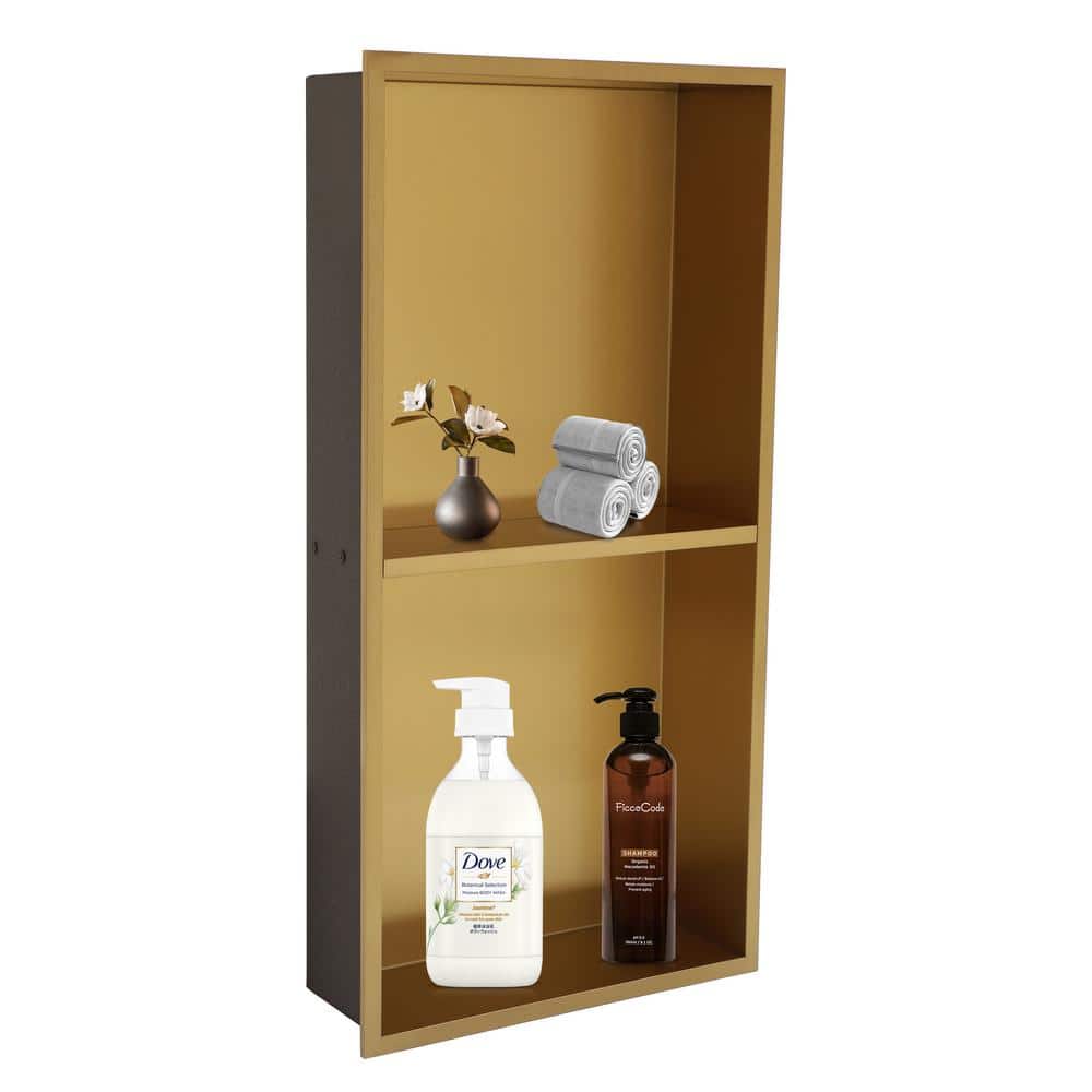 Logmey 13 in. W x 25 in. H x 4 in. D 18-Gauge Stainless Steel Double ...