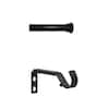 Home Decorators Collection Matt Black Curtain Rod Set: 72-144 in ...