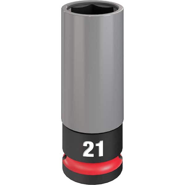 Milwaukee SHOCKWAVE 1 2 in. Drive 21 mm. Lug Nut Impact Socket 1 Pack 49 66 7806