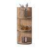 Vintiquewise Natural Wooden Three Sliced Log Wood Shelf Display for ...