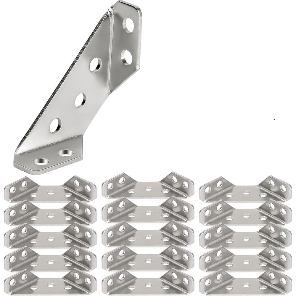 KIWDZFU 25PCS Universal Stainless Steel Furniture Corner Connector ...