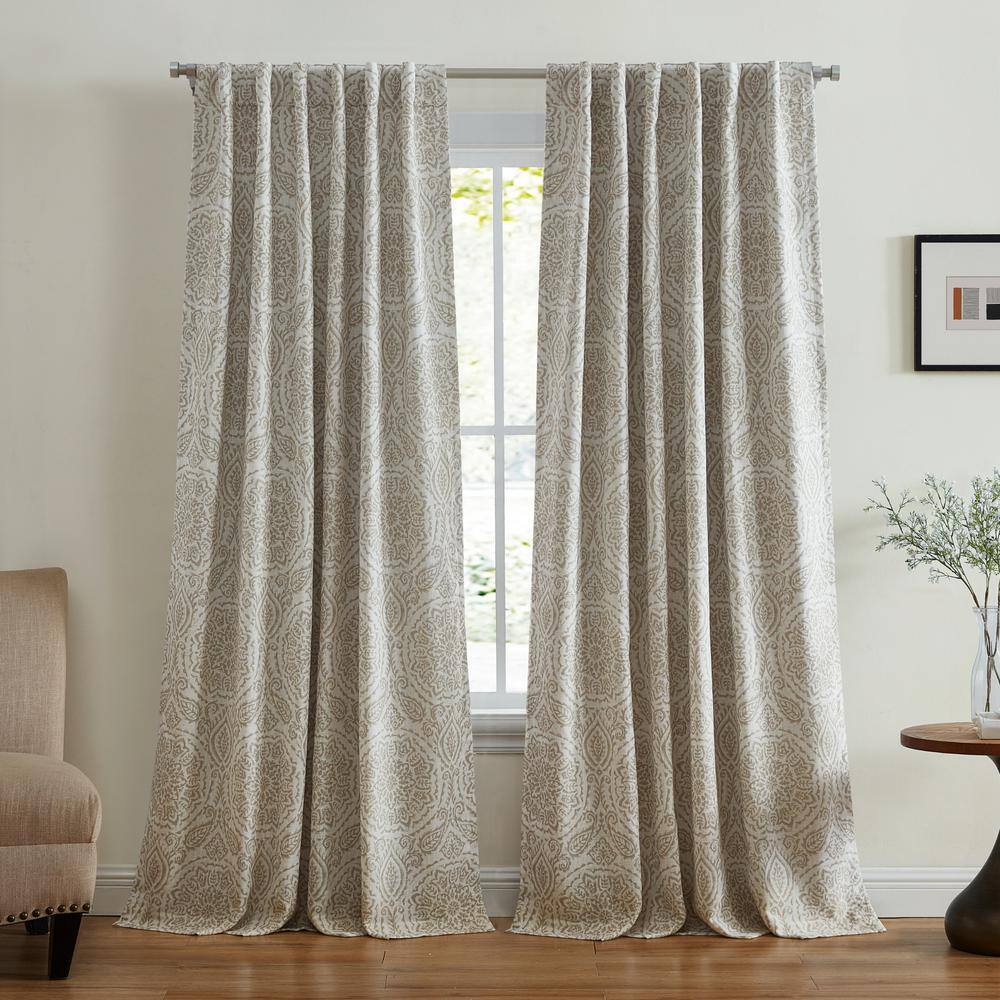 Elrene Giovanni Natural Polyester Blend Medallion 52 in. W x 95 in. L ...