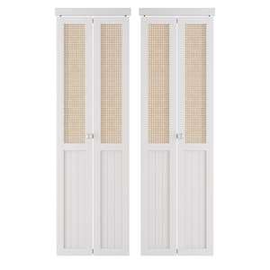BH BARNER HOME 48 in. x 80 in. Weaving and Wood Panel, Solid Core ...
