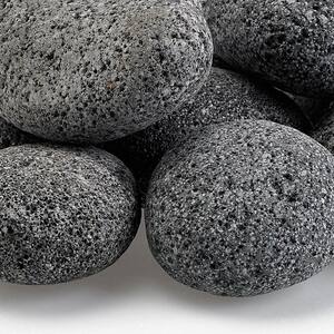 American Fire Glass X-Large Lava Stone (Tumbled) Gray / Black 4 in. - 6 ...