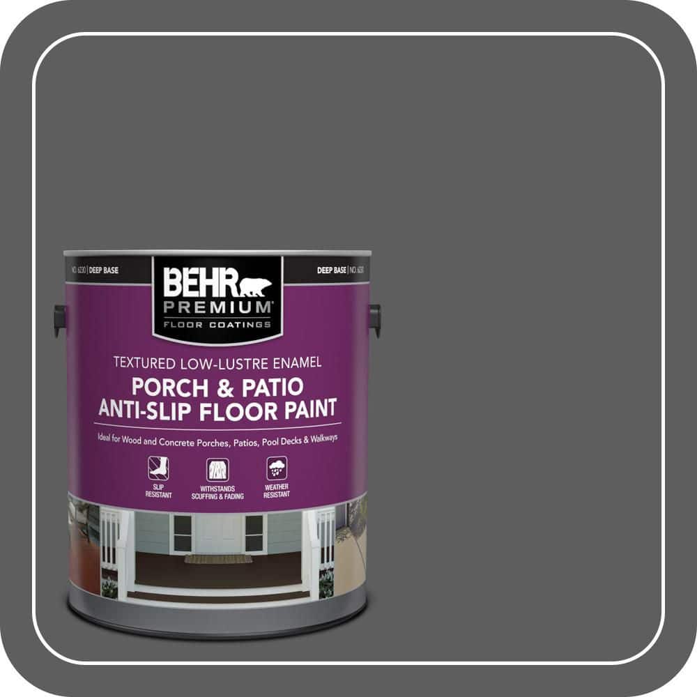 BEHR PREMIUM 1 gal. #N520-6 Asphalt Gray Textured Low-Lustre Enamel ...