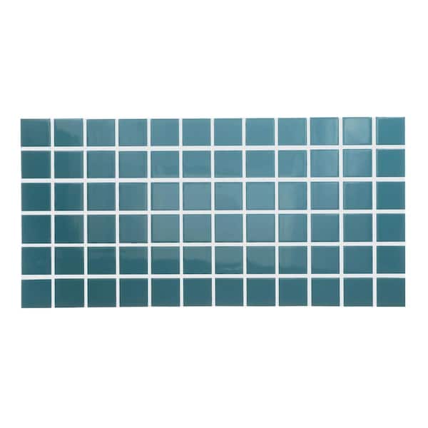 Daltile Restore Tide Blue 12 in. x 12 in. Matte Ceramic Mosaic Tile (1 ...