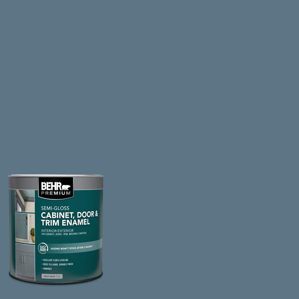 BEHR PREMIUM 1 qt. #SC-107 Wedgewood Semi-Gloss Enamel Interior ...
