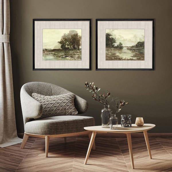 Paragon Sunset Pond by Stellar 2 Piece Framed 2 Piece Nature Art Print ...