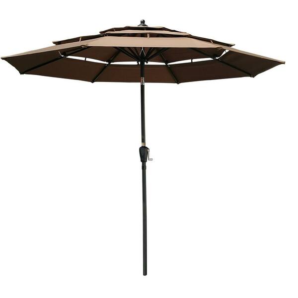 Willit 9 ft. Steel Sturdy Construction Outdoor Market Patio Umbrella in ...