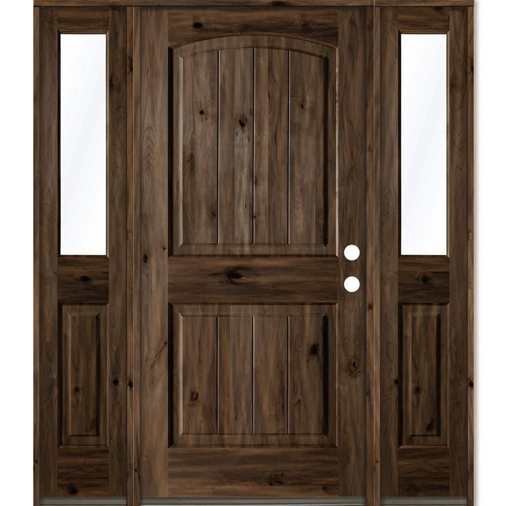 Krosswood Doors 70 in. x 80 in. Rustic knotty alder 2 Panel Left-Hand ...