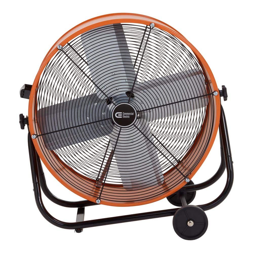 Reviews for Commercial Electric 24 in. 2-Speeds Drum Fan in Orange with ...