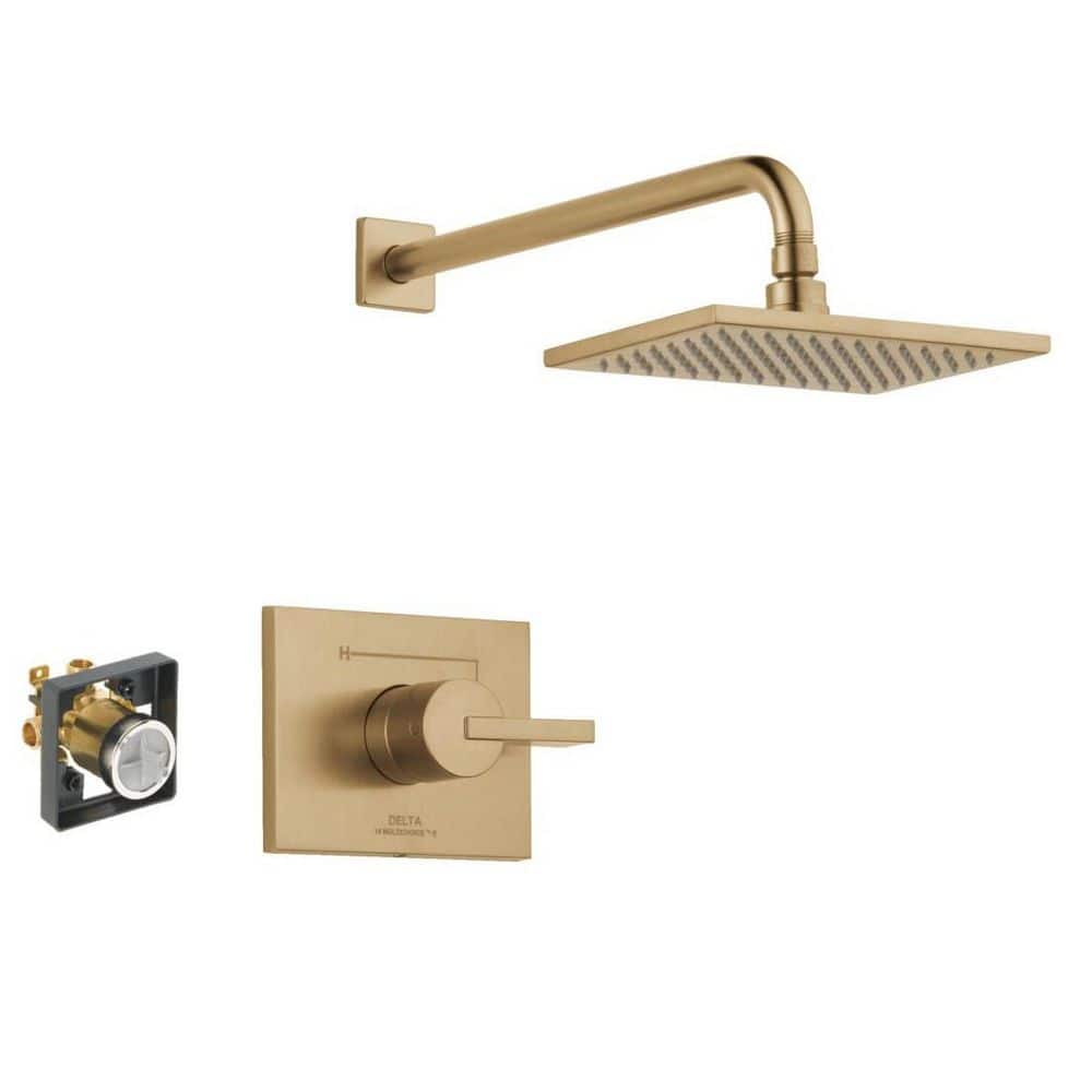 Delta Vero Gold Single Handle 1-Spray Shower Faucet 1.75 GPM with ...