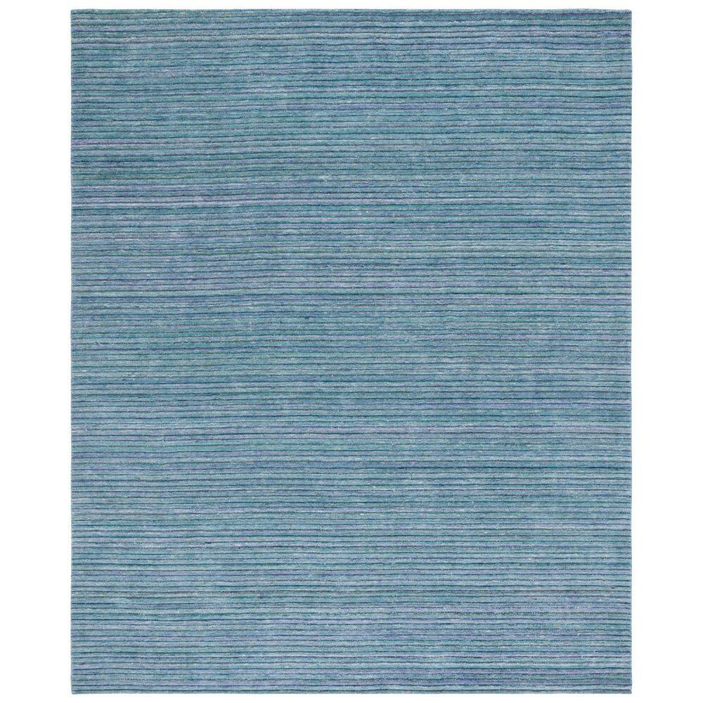 SAFAVIEH Elements 8 ft. x 10 ft. Aqua Striped High-Low Area Rug ELM701J ...