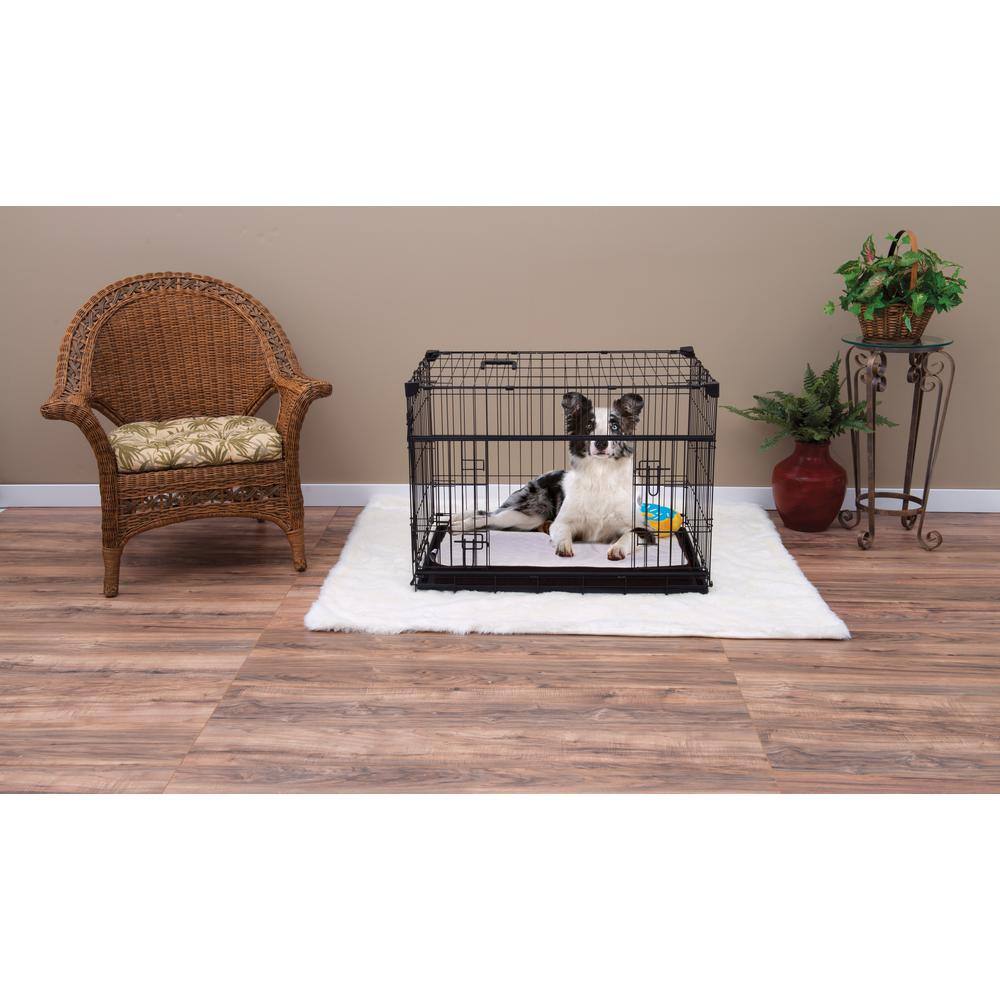 Buy 36 in. Sliding Double Door Dog Crate with Patented Corner ...