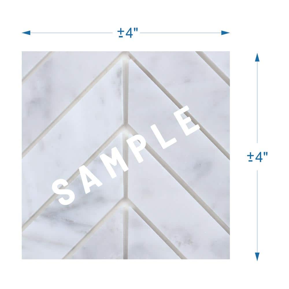 SpeedTiles Take Home Sample Maui White 4 in x 4 in Marble Peel & Stick ...