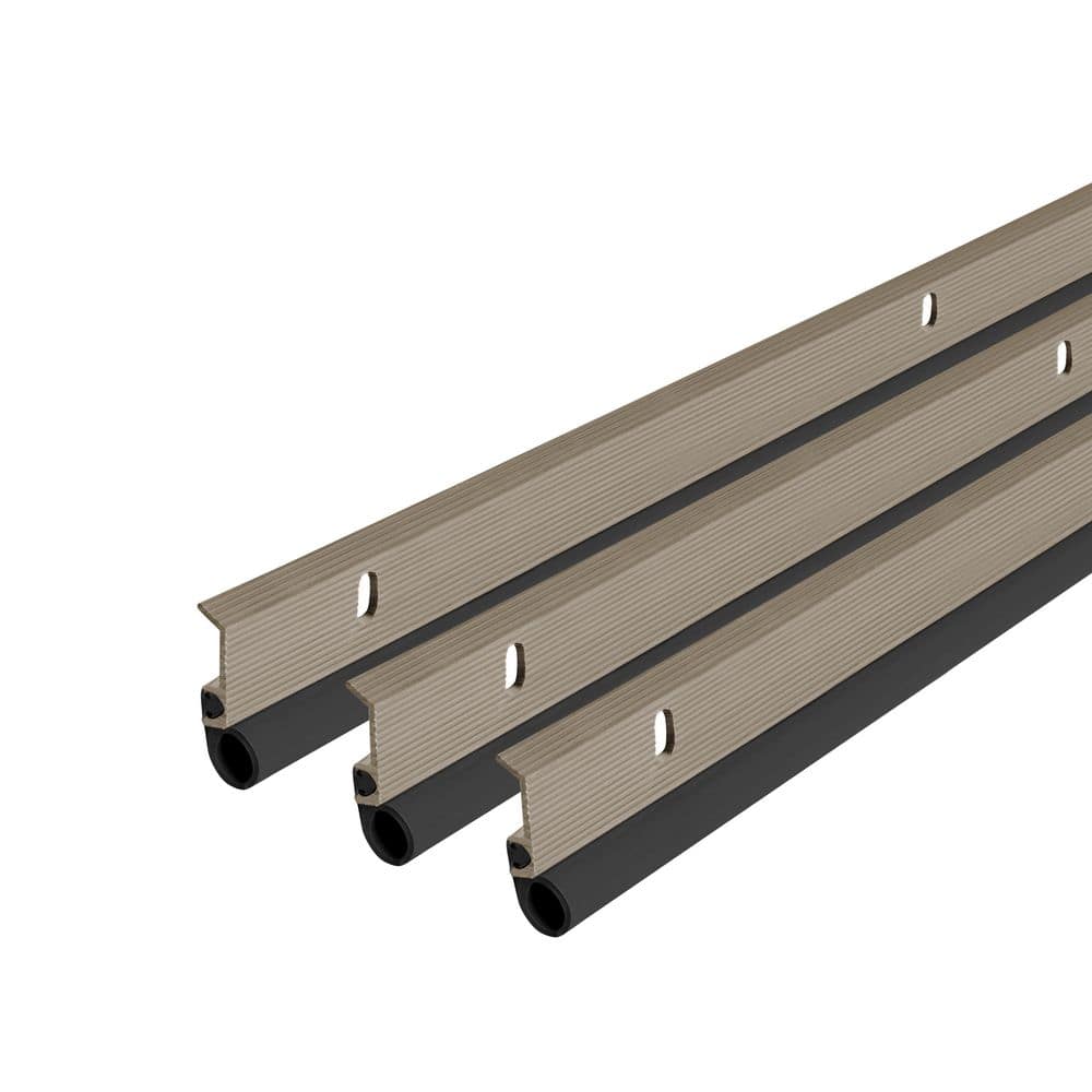 M-D Building Products 1.25 in. x 84 in. Satin Nickel Screw-On Top and ...