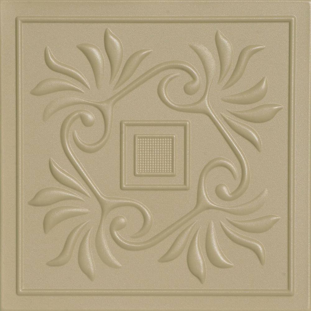 A La Maison Ceilings Cockatoos Lenox Tan 1.6 ft. x 1.6 ft. Decorative ...