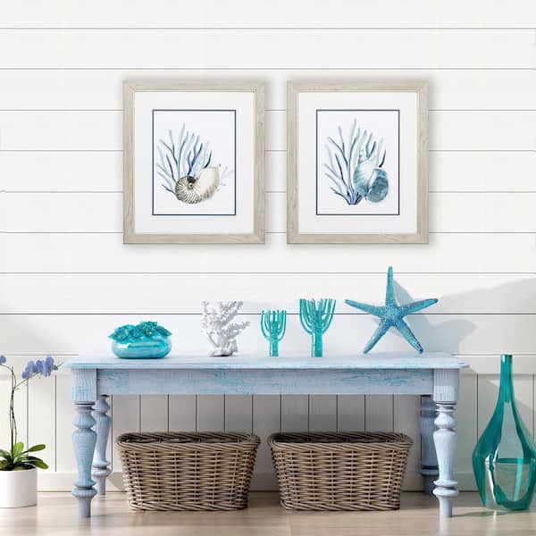 Paragon 2 Piece Framed Canvas Transfer Coastal Art Print 22 in. x 19 in ...