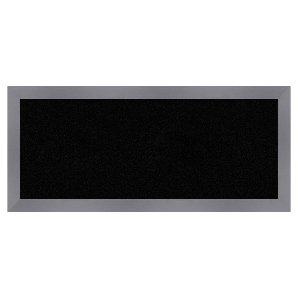 Amanti Art Edwin Grey Wood Framed Black Corkboard 32 in. W. x 14 in ...