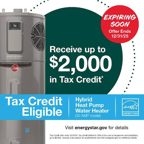 Rheem Performance Platinum 50 Gal. Smart High Efficiency Hybrid Heat Pump Water Heater with 10 ...