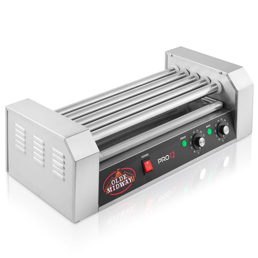 Olde Midway 12-Hot Dog Stainless Steel Electric Hot Dog 5-Roller Indoor ...