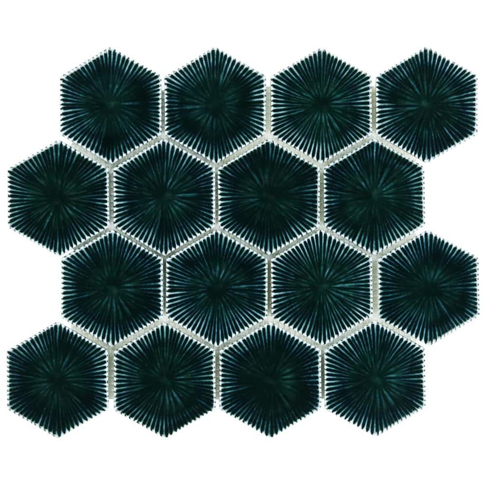 Ivy Hill Tile Delphi Midnight Blue 5.11 in. x 0.45 in. Polished Glass ...