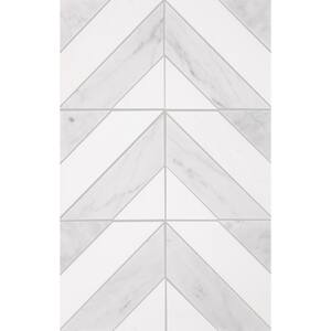 Daltile Xpress Mosaix Groutless Daphne White Honed 11 in. x 12 in ...