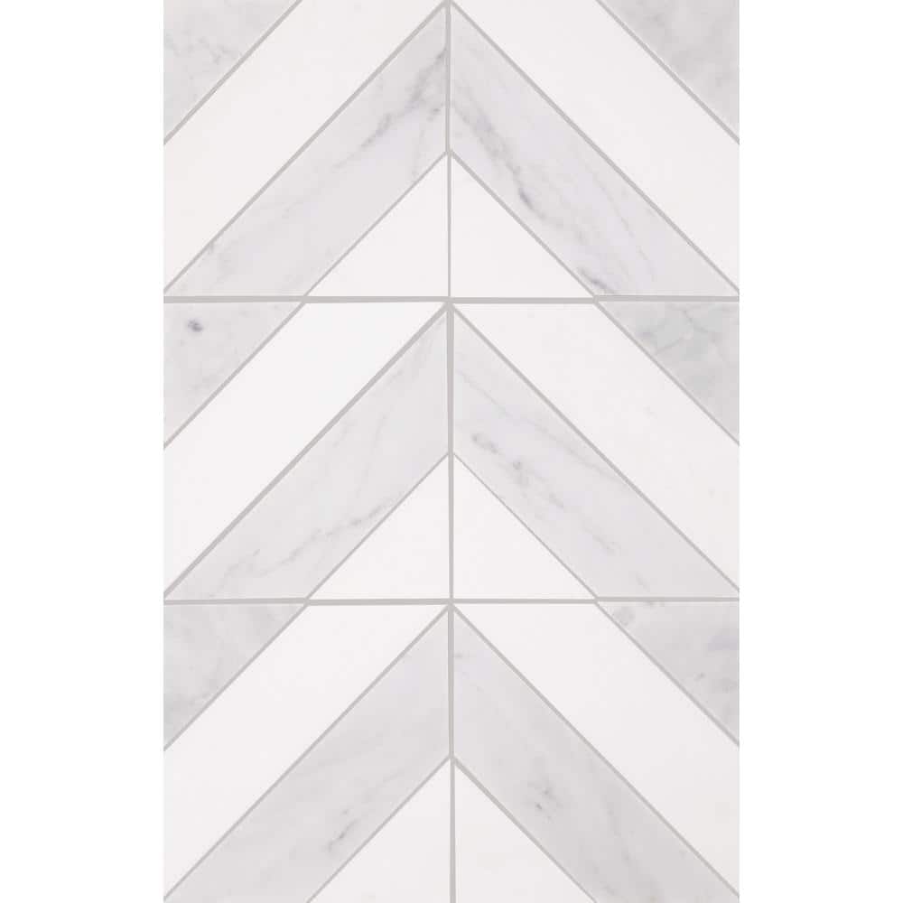 Reviews for Daltile Xpress Mosaix Perfect-Fit Saran White and Thassos ...