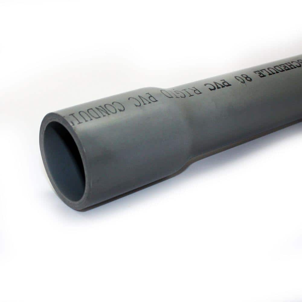 JM EAGLE 1-1/4 in. x 10 ft. PVC Schedule 80 Conduit 67587 - The Home Depot