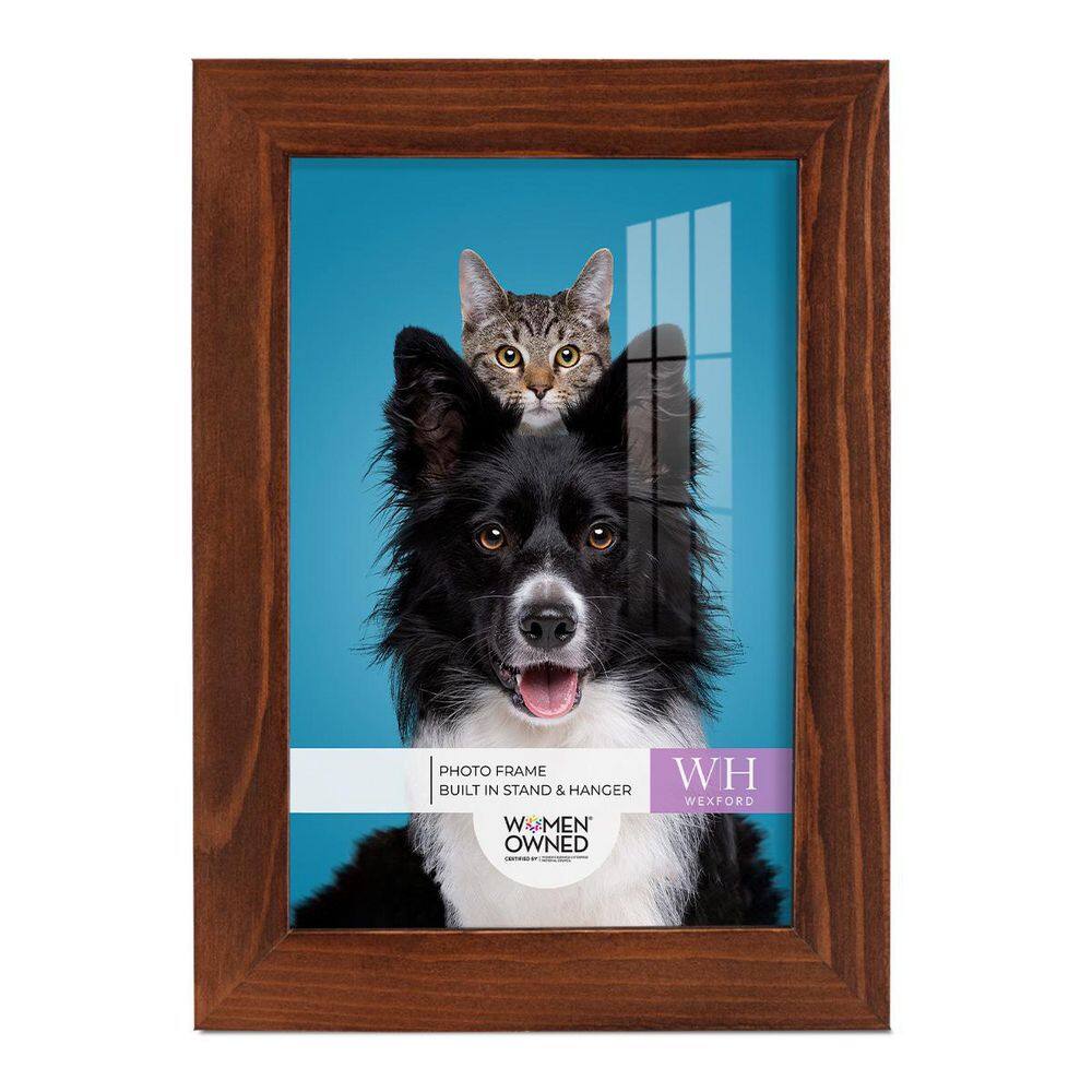 Reviews for Wexford Home Woodgrain 5 in. x 7 in. Chestnut Picture Frame ...