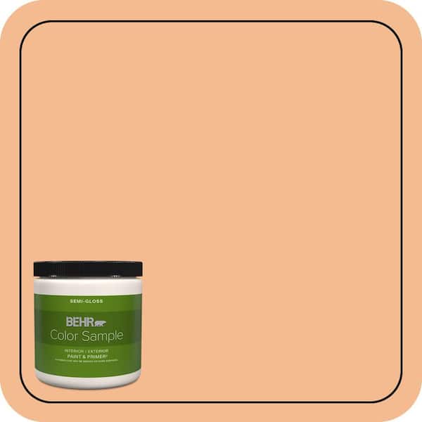BEHR PREMIUM PLUS 8 oz. #270D-4 Brandy Butter Semi-Gloss Interior ...