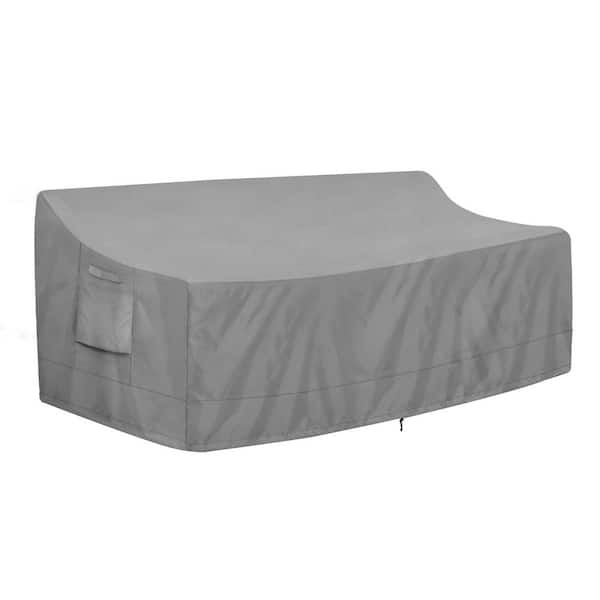 Phewnyzo 78 W x 35 D x 35 in. H Gray Waterproof Outdoor Couch Cover ...