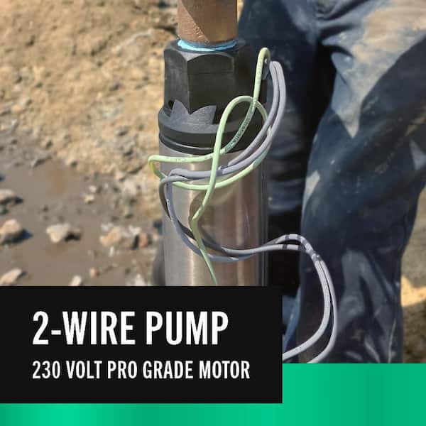 Everbilt 1HP Submersible 2-Wire 20GPM Well Pump HDSUB10-202 - The Home Depot