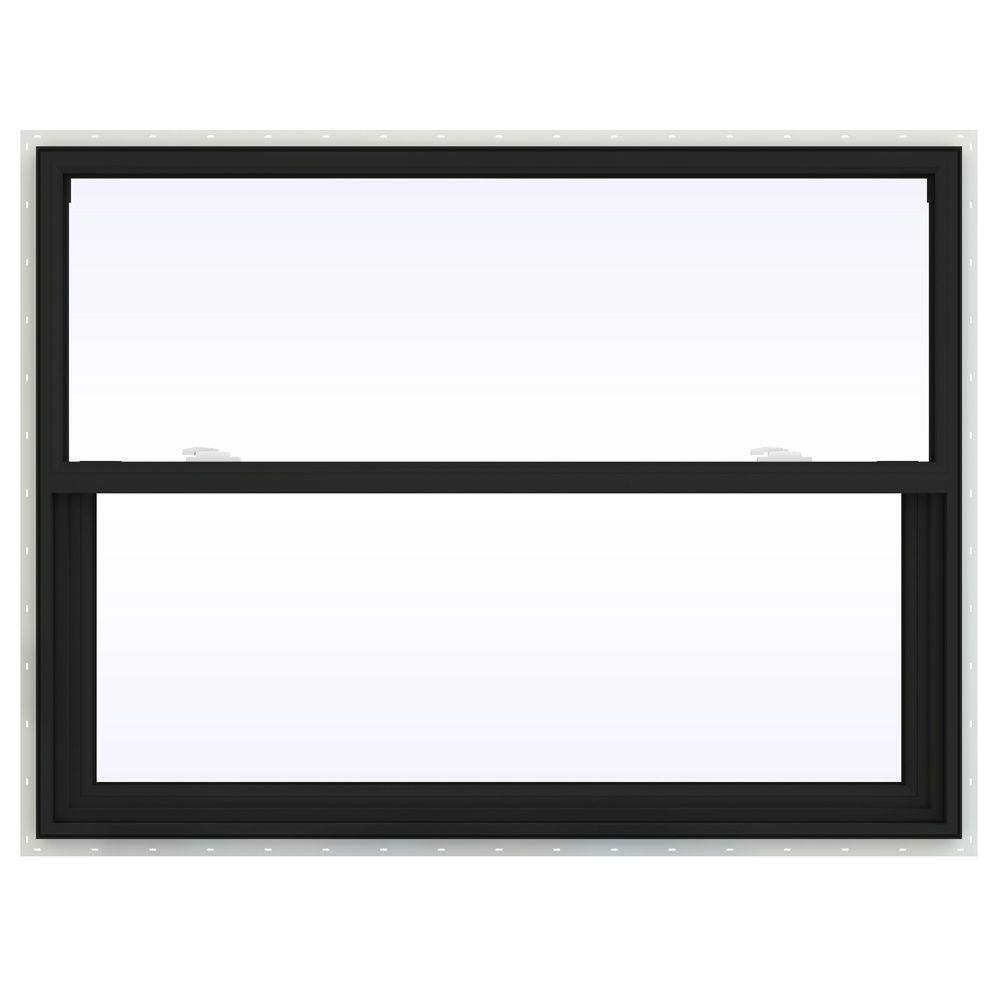 JELD-WEN 48 in. x 36 in. V-2500 Series Bronze FiniShield Vinyl Single ...