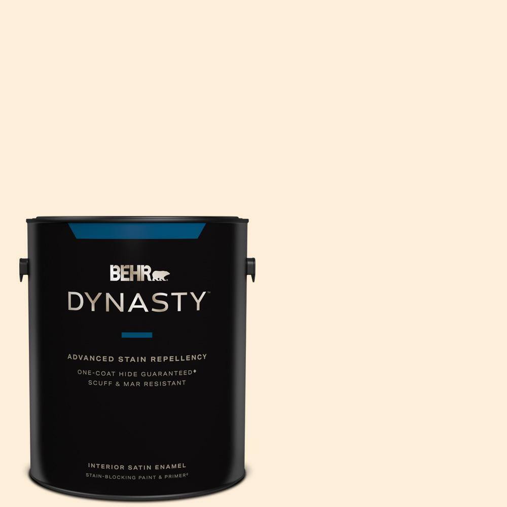 BEHR DYNASTY 1 gal. #70 Linen White Satin Enamel Interior Stain ...